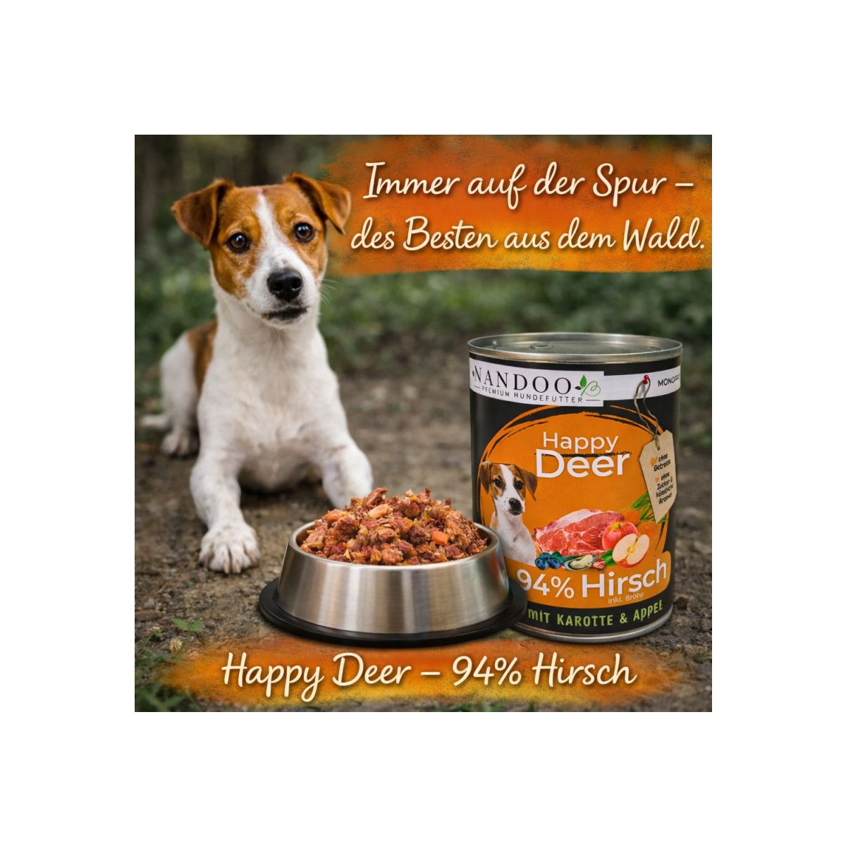 NANDOO Absolut-Hirsch - Premium Nassfutter für Hunde - Premium ...